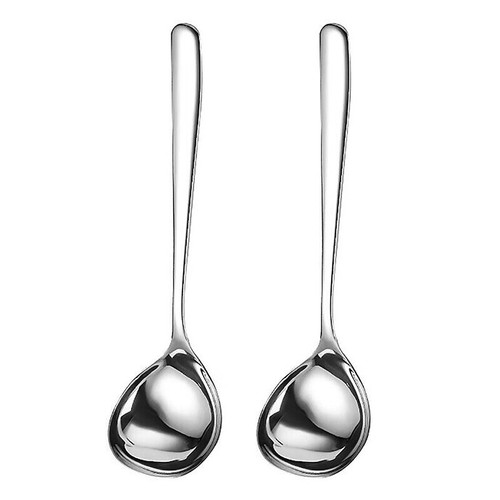 Stainless Steel Spoon Long Handle Tablespoons Hot Pot Soup Ladle Ramen ...