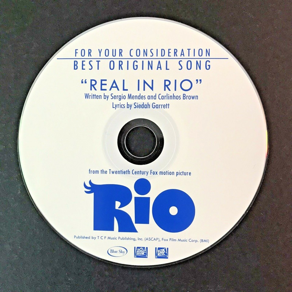 Real in Rio, FYC Best Original Song, CD, 2011, Sergio Mendes, Carlinhos ...