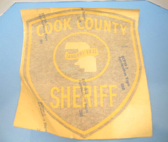 Two 16" X 14" Law enforcement vehicle door decals: Cook County Sheriff ...