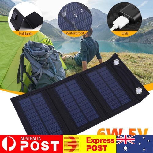 6W 5V Photovoltaic Cells Waterproof USB Solar Plate for Outdoor Camping ...