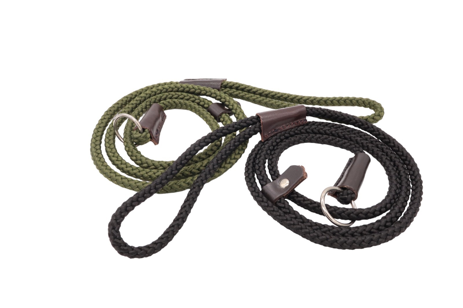 SLIP LEAD FOR DOGS - HANDMADE OLIVE GREEN GUN DOG SLIP LEAD - 8mm ROPE ...