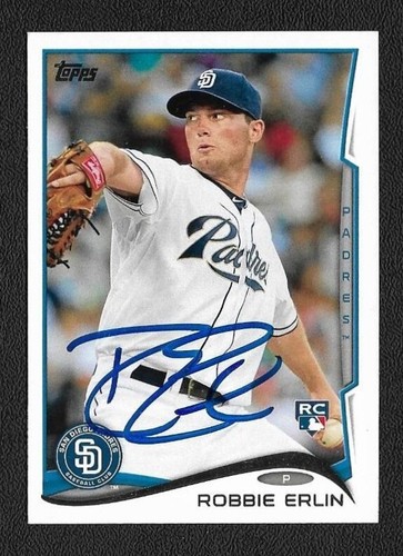 Robbie Erlin Autograph Signed 2014 Topps San Diego Padres RC Rookie ...