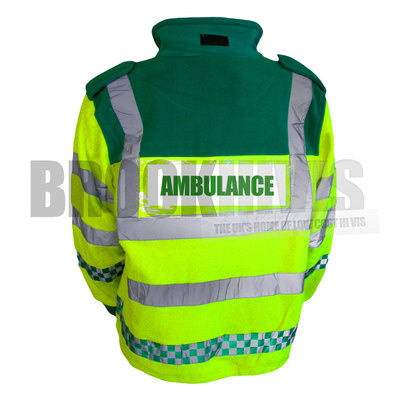 Ambulance Badge Hi Vis Viz Fleece Jacket Reflective Safety Emergency ...