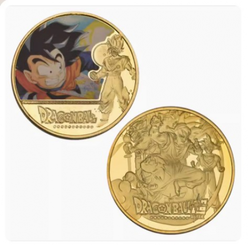 Dragon Ball Z 1 pcs Gold Challenge Coins Dragon Ball With Plastic ...