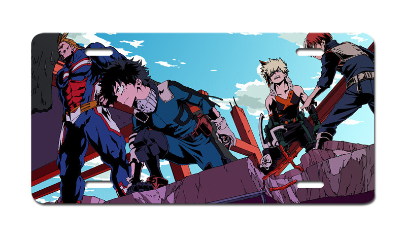 Hero Academia Midoriya All Might License Plate Auto Truck Car Tag Gift ...