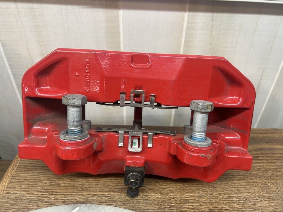 06-13 Corvette C6 Z06 Rear Brake Calipers 4 Piston Set Red + Rotors ...