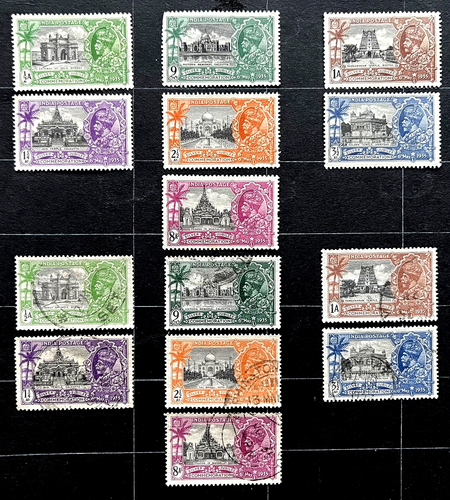 INDIA KGV 1935 SILVER JUBILEE SG 240-246 MOUNTED MINT & USED SETS | eBay