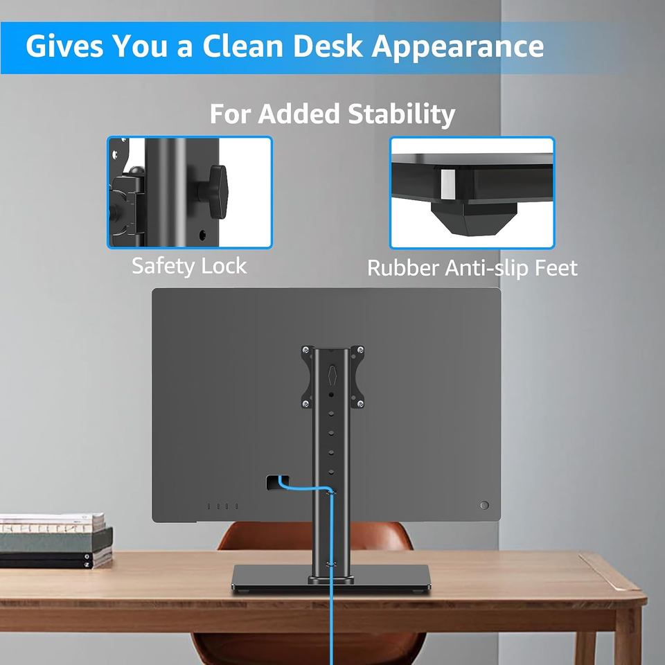Monitor Stand for Desk, Freestanding Monitor Mount Fits 13-32 Inch ...