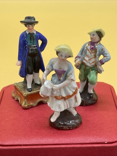 Vintage German Porcelain Miniature Figurines Lot Of Three Very Cool ...