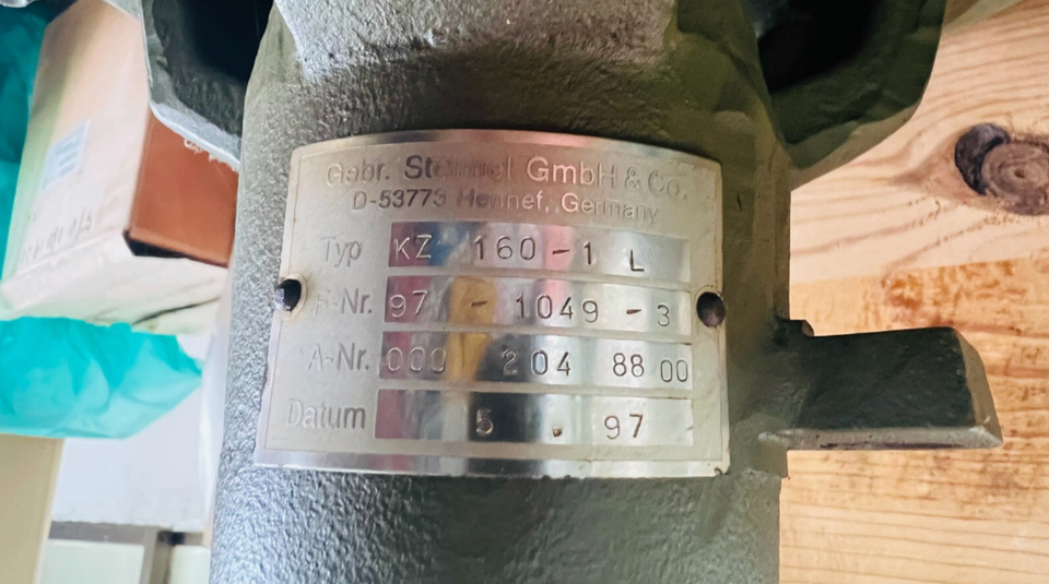 Gebr. Steimel KZ-160-1-L Pump Assembly | MTU 0002048800 | 2 Available ...