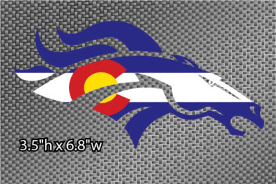 2x Denver Broncos Colorado Flag 3.5" Vinyl Die Cut Graphic Sticker | eBay
