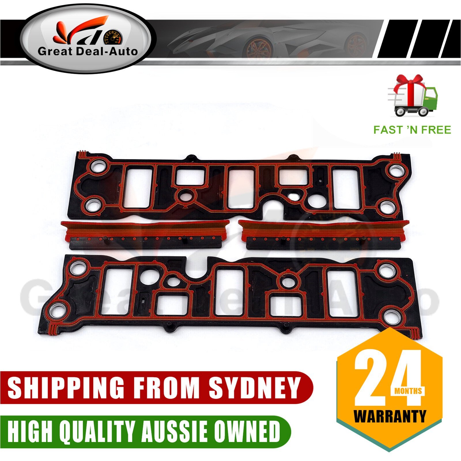 INLET/INTAKE MANIFOLD GASKETS FOR HOLDEN COMMODORE V6 3.8L 1998-2004 VT ...