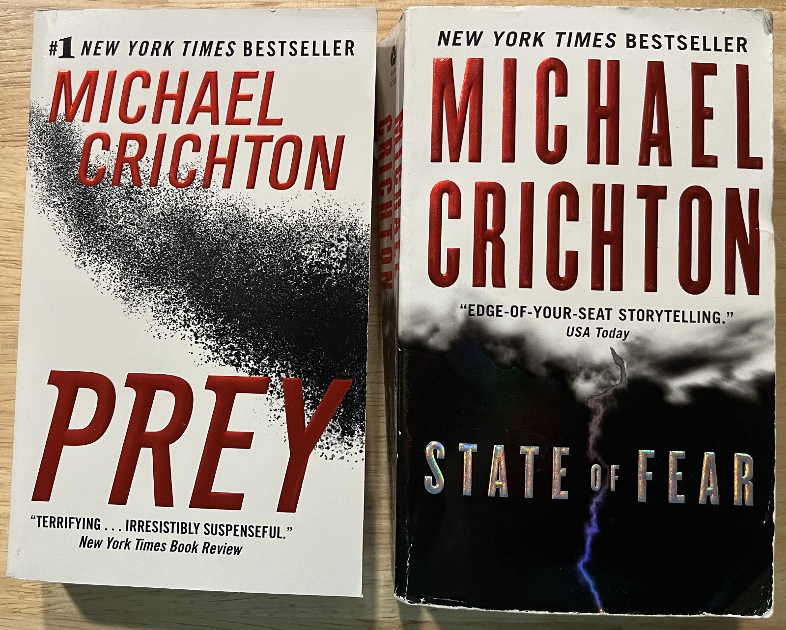 Lot of 2 Michael Crichton: Prey ~ State of Fear ~ Paperbacks | eBay