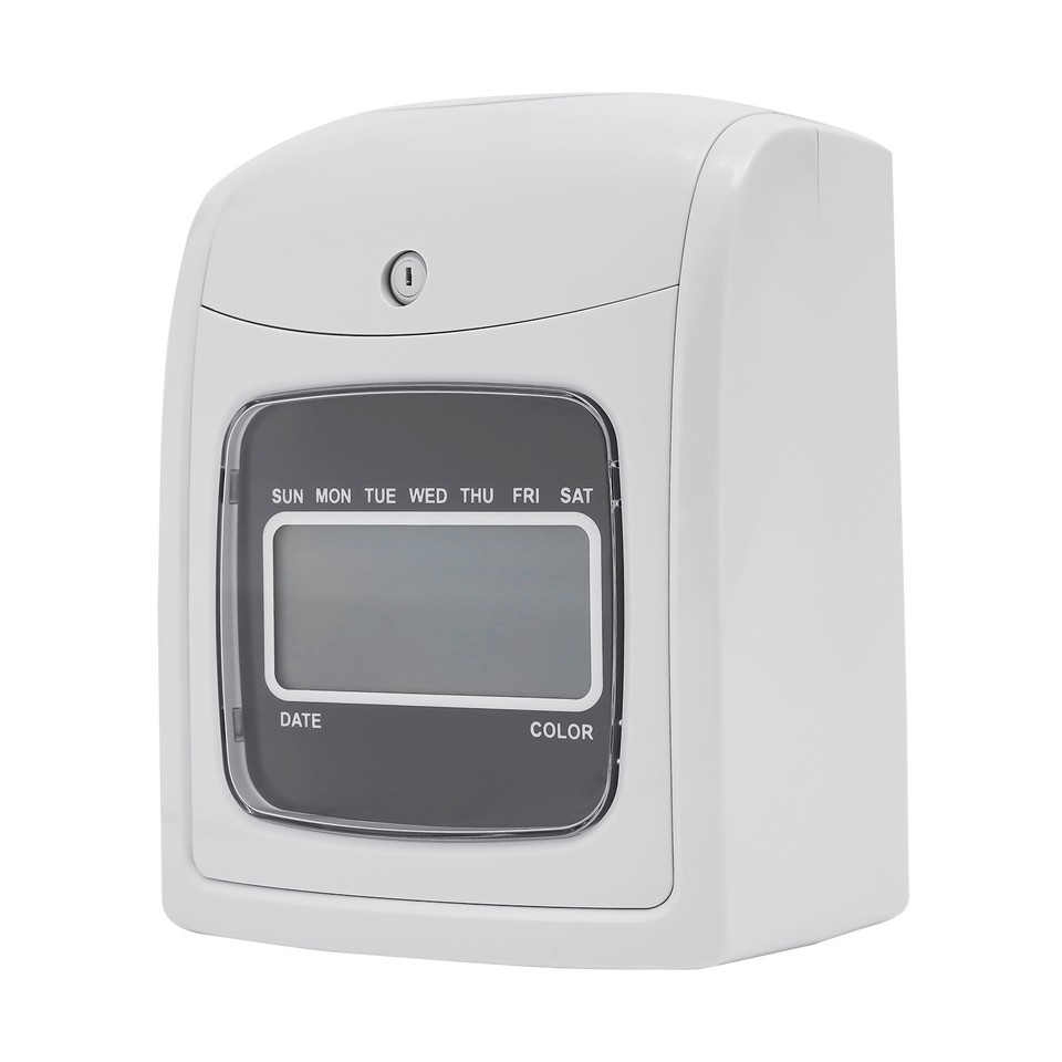 Time Clock Punch Card Employee Attendance Machine LCD Display Check- in ...