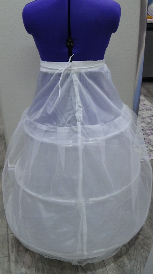 #071 White Crinoline Petticoat Slip 3 hoop Halloween Costume Cosplay | eBay