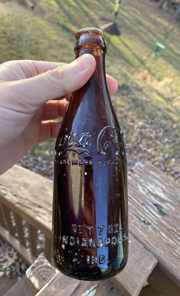 Coca Cola Indianapolis, IN Indiana Amber 7 Oz Bottle | eBay