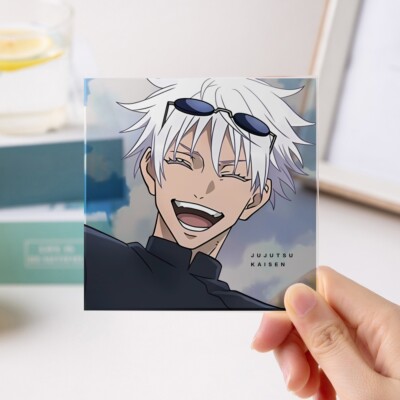Jujutsu Kaisen Satoru Gojo Acrylic Cup Mat Coaster Decor Cosplay Anime ...