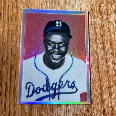 1998 Bowman Chrome JACKIE ROBINSON Refractor 1949- 50 Brooklyn Dodgers ...