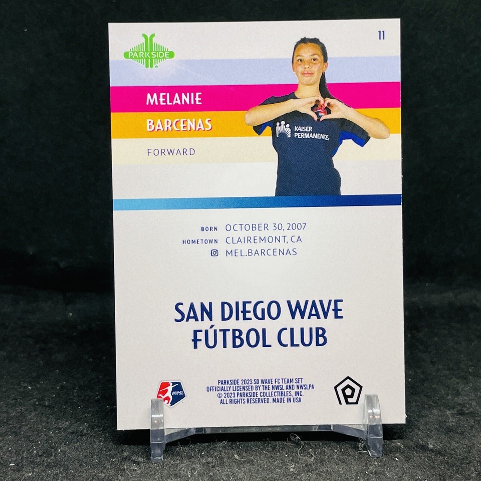 Melanie Barcenas San Diego Wave Soccer Rookie Card 2023 Parkside ...