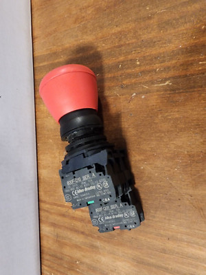 Allen-Bradley Red Mushroom Button, 800F-Q10 / 800F-Q01 | eBay