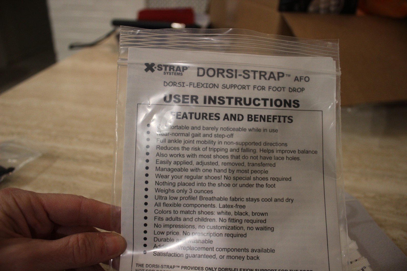 BRAND NEW X-STRAP, DORSI-STRAP, PRO (WHITE) Foot Drop, AFO, XSTRAP | eBay