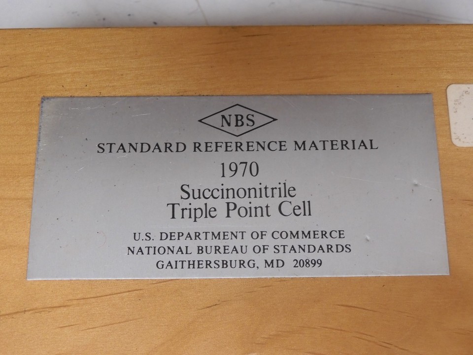 National Bureau of Standards - Mdl 1970 Succinonitrale Triple Point ...