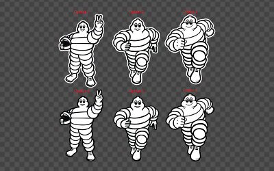 Michelin man running Sticker Vinyl Decal Motorbike Car Racing Laptop ...