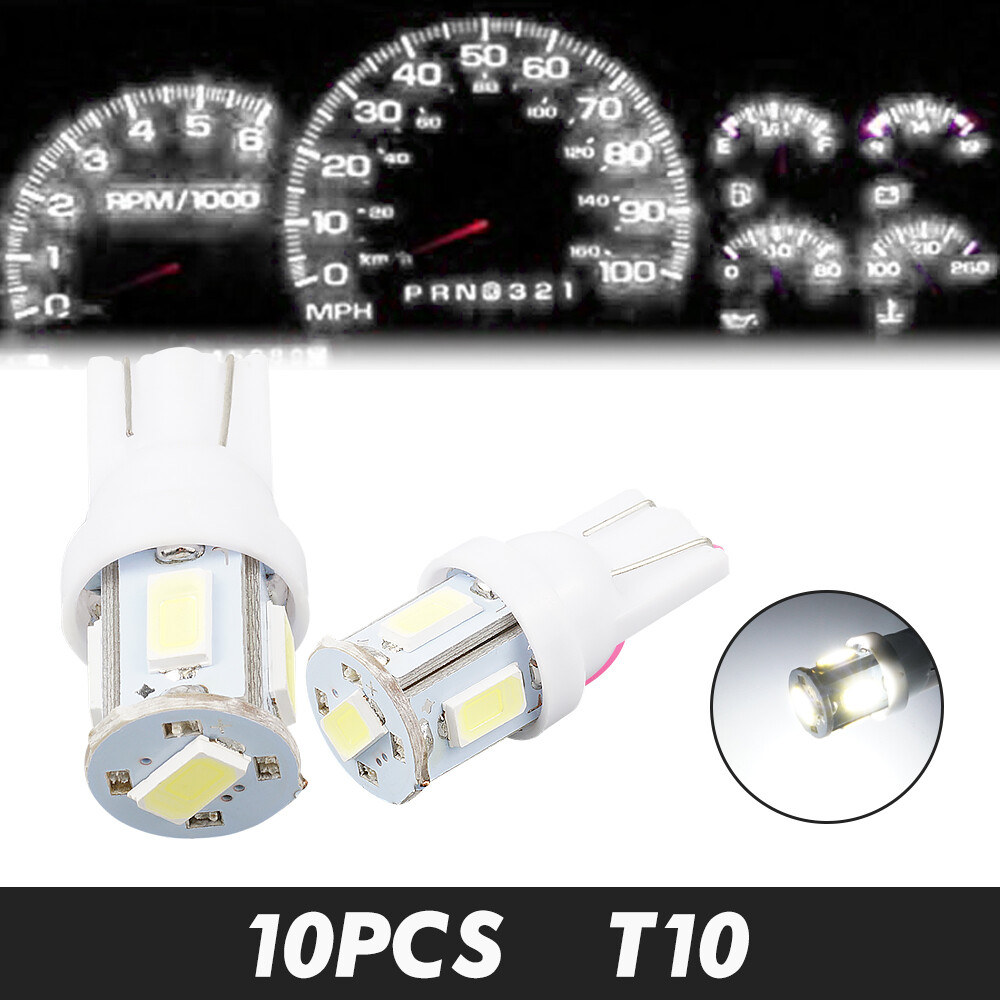 10x T10 W5W LED White Car Interior Light Parker Bulb Wedge Globes 6000K ...