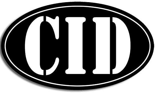 3x5 Black Oval CID Sticker (US Army Criminal Investigation Command CIC ...