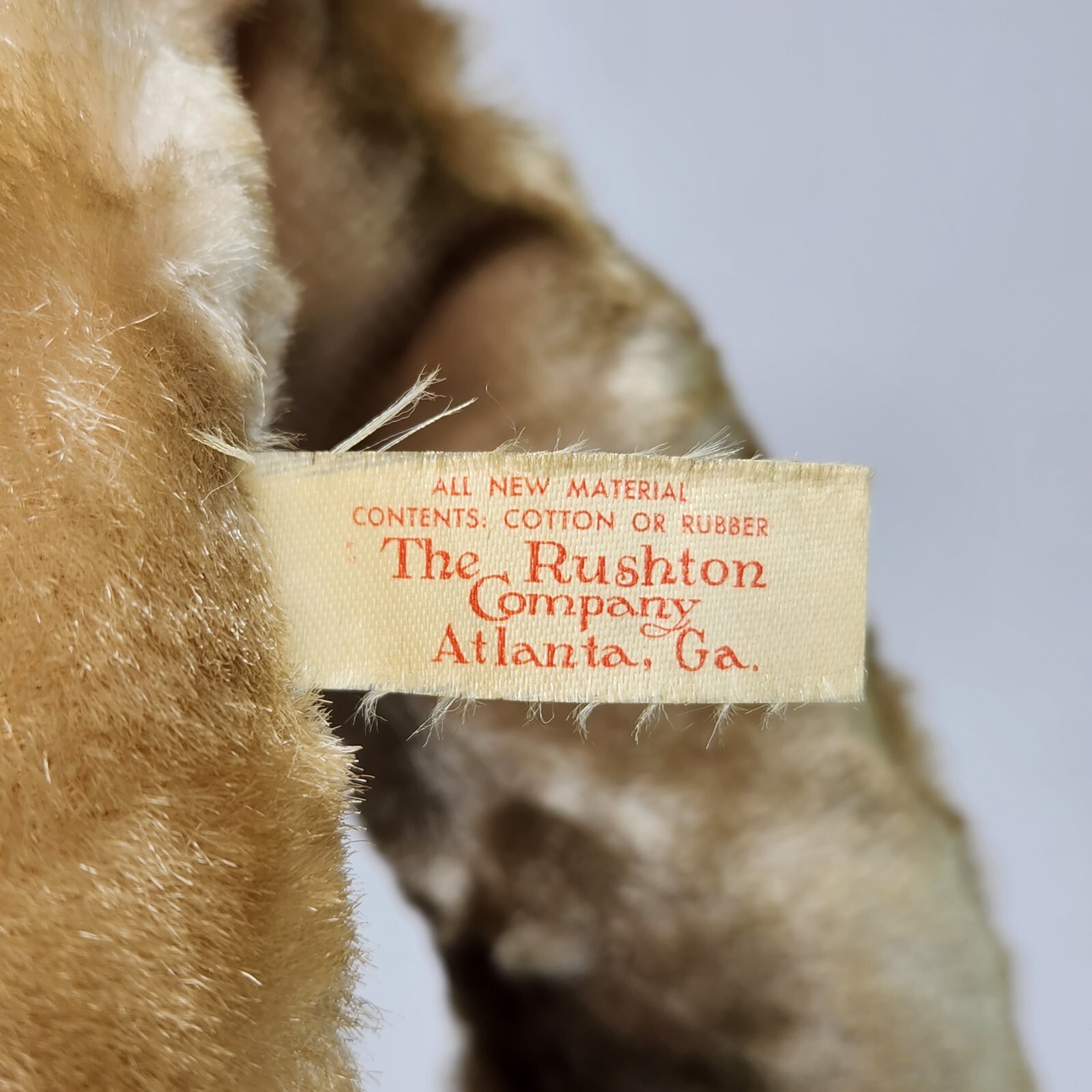 16" VINTAGE RUSHTON BROWN PUPPY DOG LAYING STUFFED ANIMAL PLUSH ANTIQUE ...