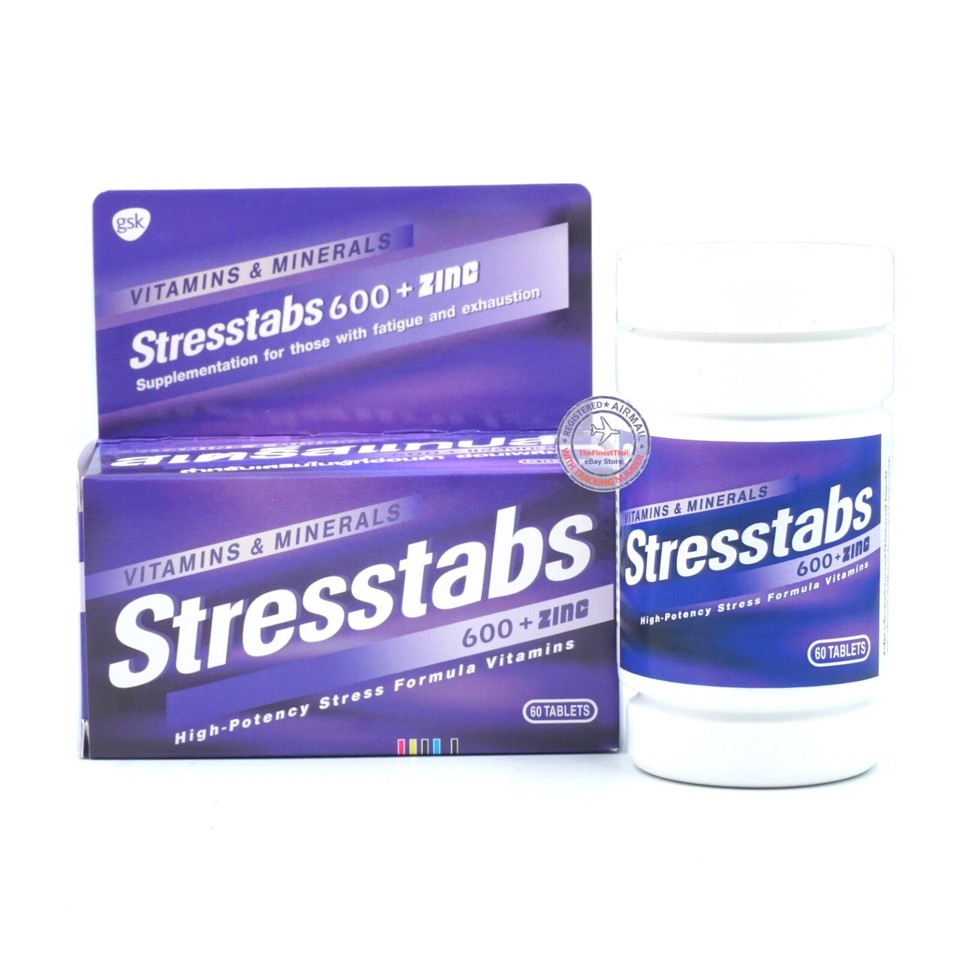 60 Tabs x 2 Stresstabs 600 + Zinc Vitamin + Minerals High Potency ...