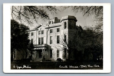 DEL RIO TX COURT HOUSE ANTIQUE REAL PHOTO POSTCARD RPPC | eBay