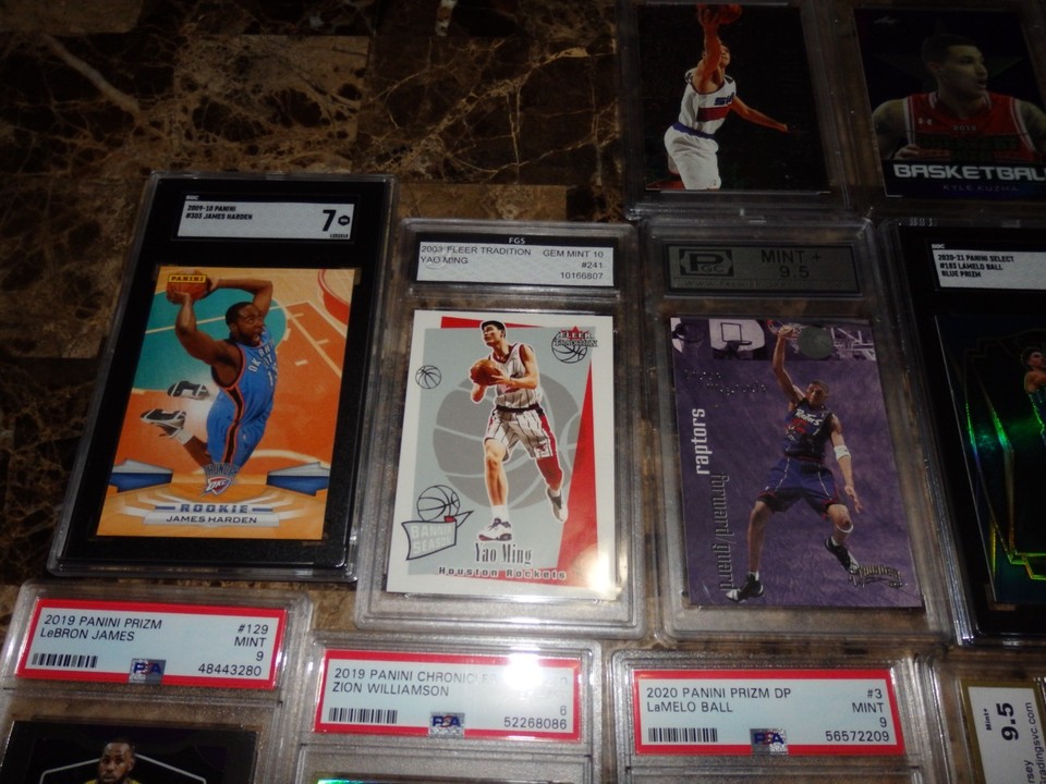 14 BULK GRADED BASKETBALL CARDS *HARDE, ZION, KUZMA, MING, BALL, NASH ...