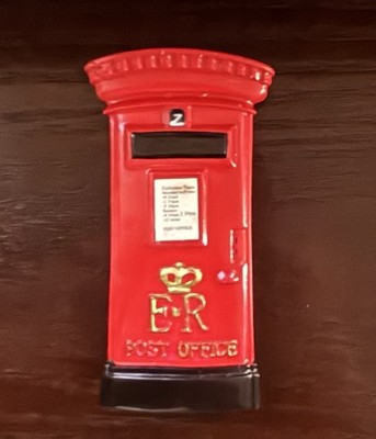 London Red Post Box 3D Ceramic Fridge Magnet British Souvenir UK ...