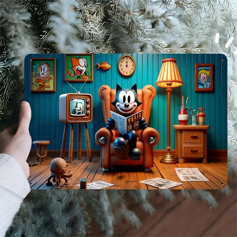 Felix Cat Vintage Cartoon Tin Metal Signs Home Décor Wall Art 8x12 | eBay