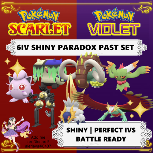 Pokemon Scarlet Violet 6IV Shiny Paradox Past Bundle of 7 BATTLE READY ...