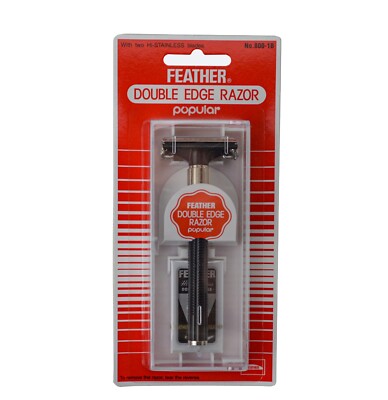 Porte-rasoir à double tranchant FEATHER POPULAR avec 2 lames de ...