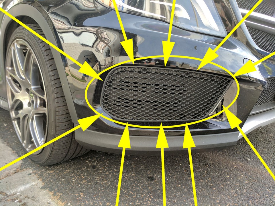 2014-2019 Mercedes-Benz GLA-Class Front Bumper Right Mesh Grille Grid ...