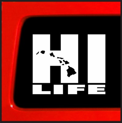 Sticker Connection | Hawaiian Hi Life | Hawaii Bumper Decal for Car ...