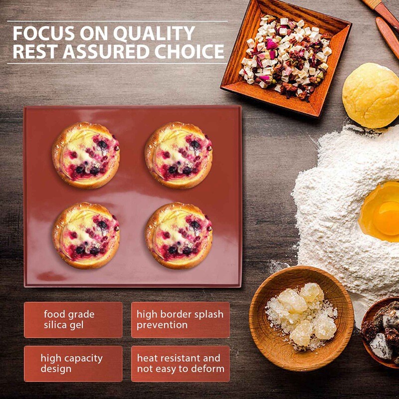 6 Pack Silicone Dehydrator Sheets Non Stick Square Edge Dehydrator ...