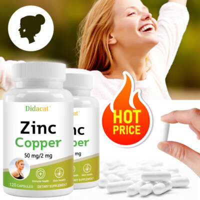 Zinc Copper Supplement - Supports skin health, anti-aging, and boosts ...