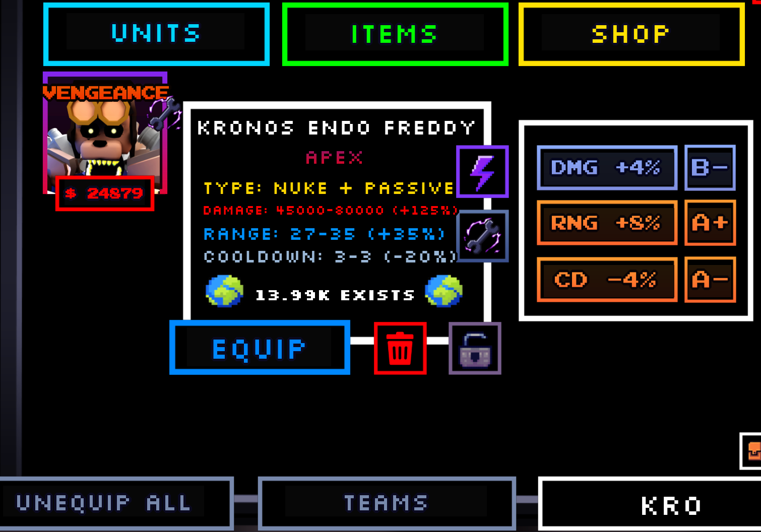 Kronos Endo Freddy | FNTD | Five Nights TD | Roblox | Fast & Cheap ...