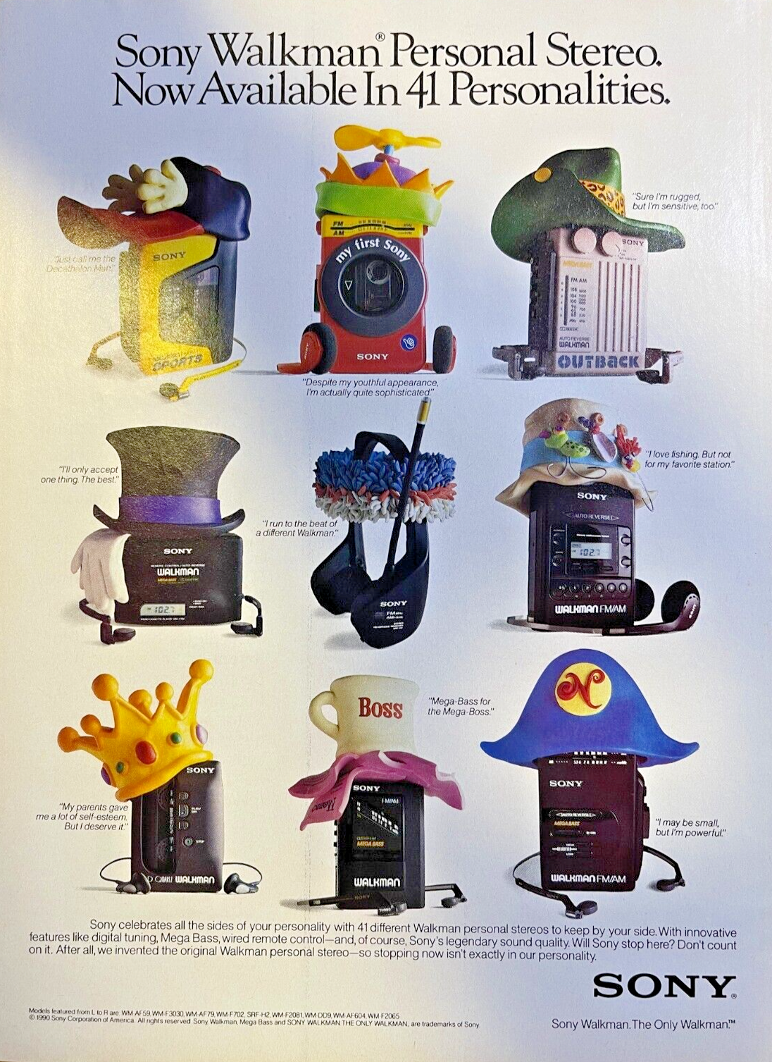 1990 Vintage Magazine Advertisement Sony Walkman Personal Stereo | eBay