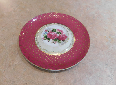 Lefton China Saucer Handpainted Rose Pattern 6" | eBay