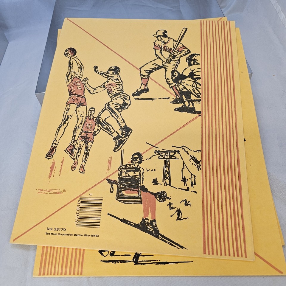 7 VTG '80s MEAD Pee-Chee All Season Portfolio Conversion Tables Unused ...