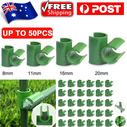 10-50PCS Plant Trellis Connector Clip Stake Fixed Garden Frame Rod ...