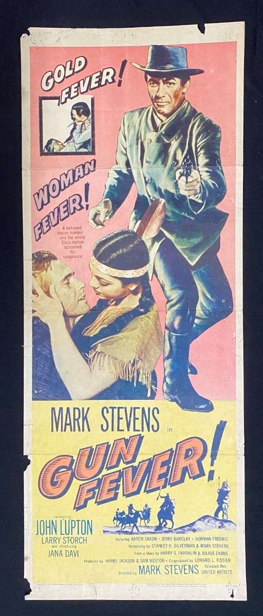 Gun Fever Original Insert Movie Poster Mark Stevens | eBay