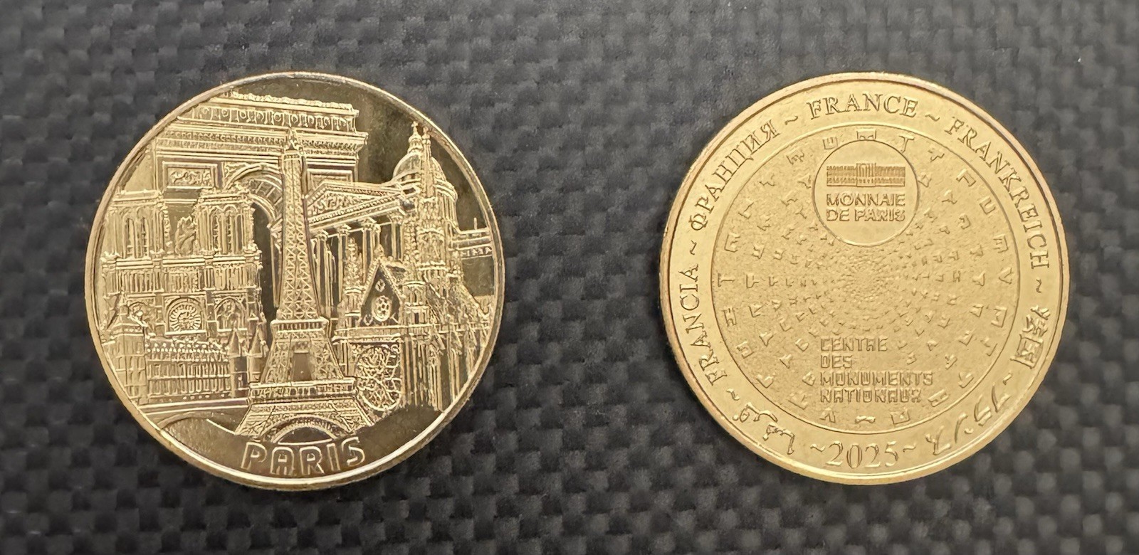 Souvenir Coin Token 2025 famous Paris Landmarks Monnaie de Paris France ...