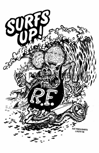 1992 - SURFS UP! - ED "BIG DADDY" ROTH RAT FINK COLORING BOOK POSTER | eBay