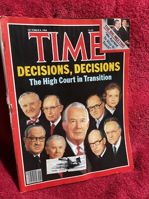 October 8 1984 TIME Magazine Vintage 80's- DECISIONS, DECISION | eBay